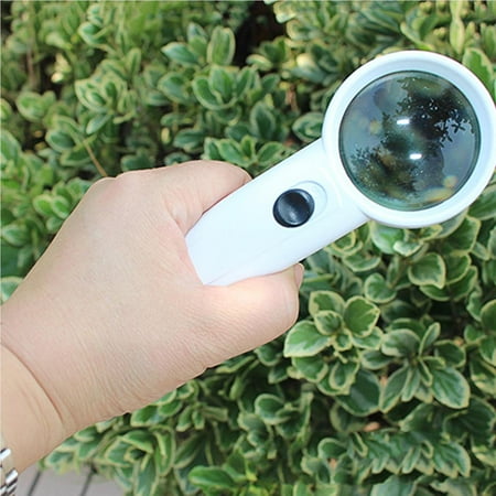 Magnifying Glass with LED Lights 5-time lighted hand-held magnifier ...