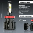 For Freightliner Cascadia Combo 6x H11 Upgrade LED Headlight Bulbs+Fog ...