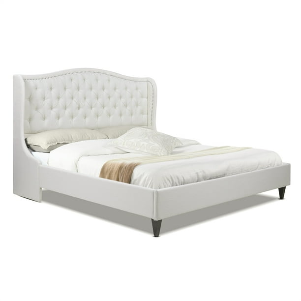 Jennifer Taylor Home Coverley Tufted Wingback Platform Bed King Antique ...