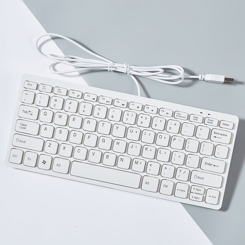 Teclado mini con cable de 78 teclas, multimedia, portátil, ligero, USB ...