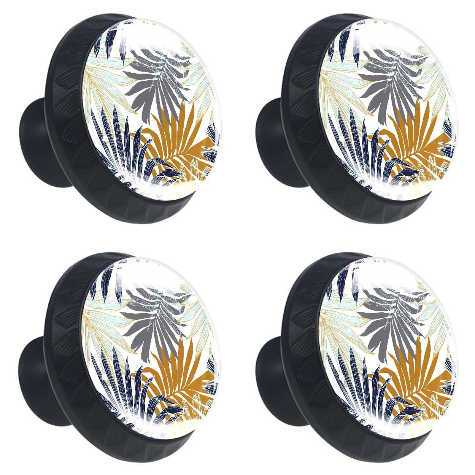 4 Pcs Retro Plant Leaves Knobs for Kitchen Cabinet Cupboard Dresser ...