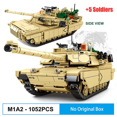 Ww2 Tank Militer Tank Mbt 2in1 M1a2 Abrams Truk Meriam Harimau 2a7 ...