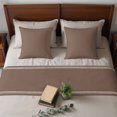 Bed Runner for King Size Bed, Pure Brown 3 Pcs Bedding Runner Set - 1 ...