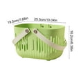 Hand Carry Shower Basket - Portable Bath Caddy with Drainage, Green ...