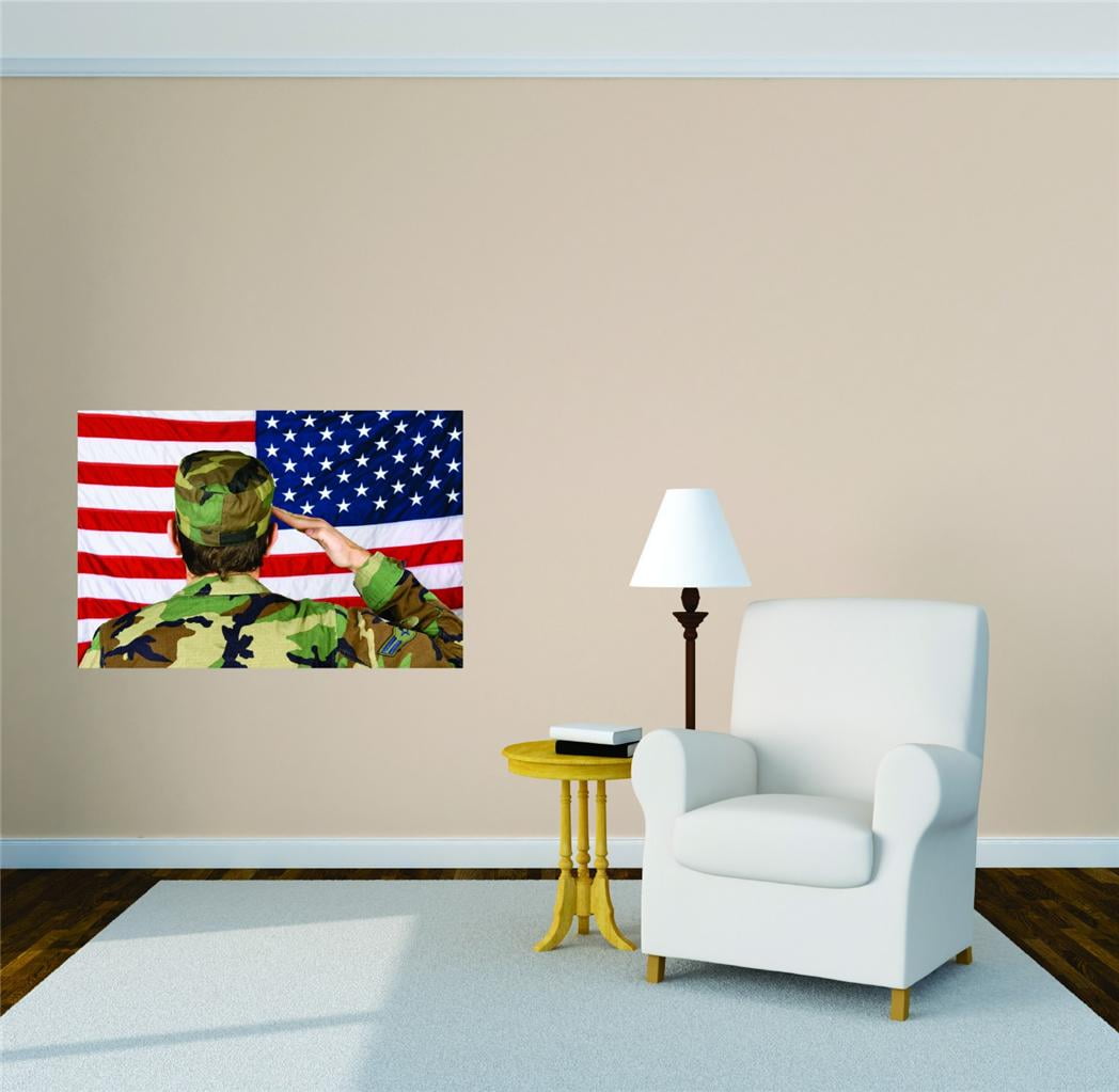 Design With Vinyl Artwork USA Colorful Flag Wall Decal for Children ...