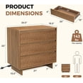 Miereirl Night Stand with 3 Drawers, Modern Nightstand with Large ...