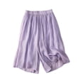 Women's Wide Leg Palazzo Lounge Cropped Pants with Pockets Light Weight ...
