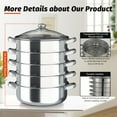 5-Tier Stainless Steel Steamer Pot, 11.8 Inch Large Stackable Food ...
