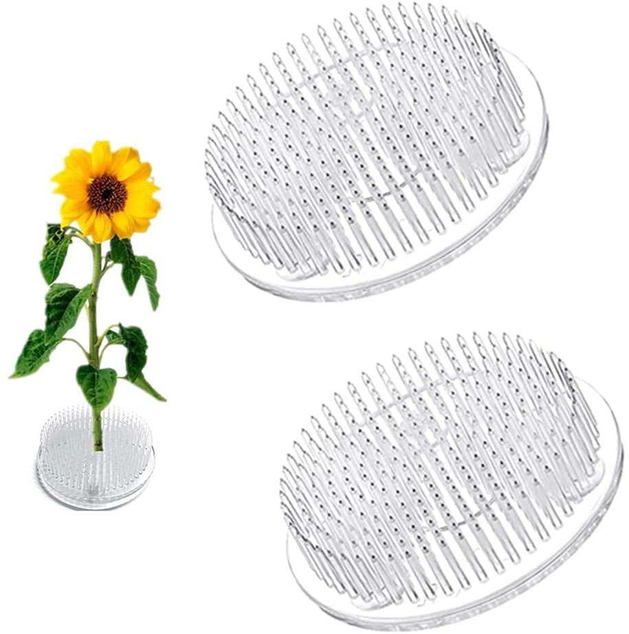 2Pcs Clear Japanese Floral Frogs 70mm/2.76" Plastic Ikebana Cut Flower ...