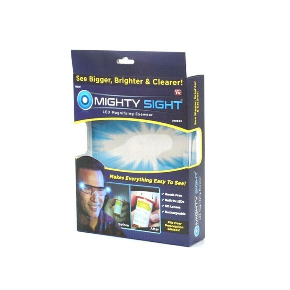 MIGHTY SIGHT LED MAGNIFYING EYEWEAR HD RECHARGEABLE GLASSES Walmart MIGHTY SIGHT LED MAGNIFYING EYEWEAR HD RECHARGEABLE GLASSES Walmart