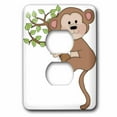 3dRose Cute Monkey Climbing A Tree Illustration - 2 Plug Outlet Cover ...