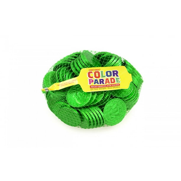 Fort Knox Milk Chocolate 1.5-inch Coins - Green Foil, 1 LB - Walmart ...