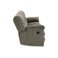 Signature Design by Ashley Alphons Fabric & Wood Reclining Sofa in Gray ...
