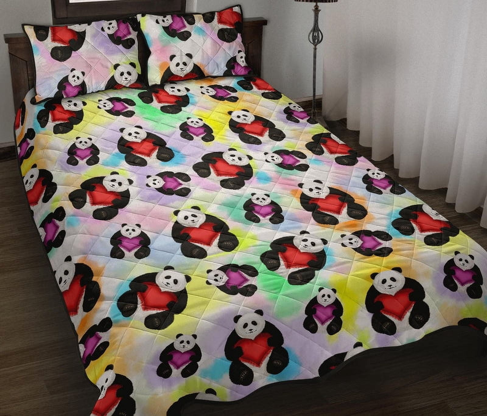 Juego de Cama Panda Cute Heart Pattern | Bodega Aurrera en línea