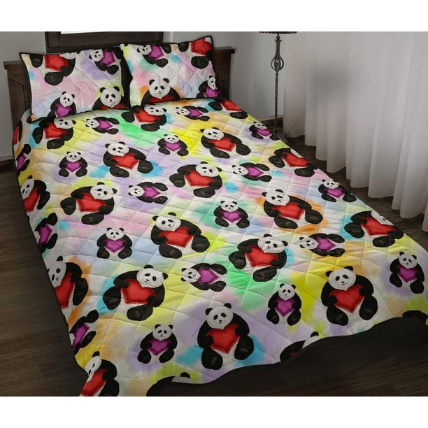 Juego de Cama Panda Cute Heart Pattern | Bodega Aurrera en línea