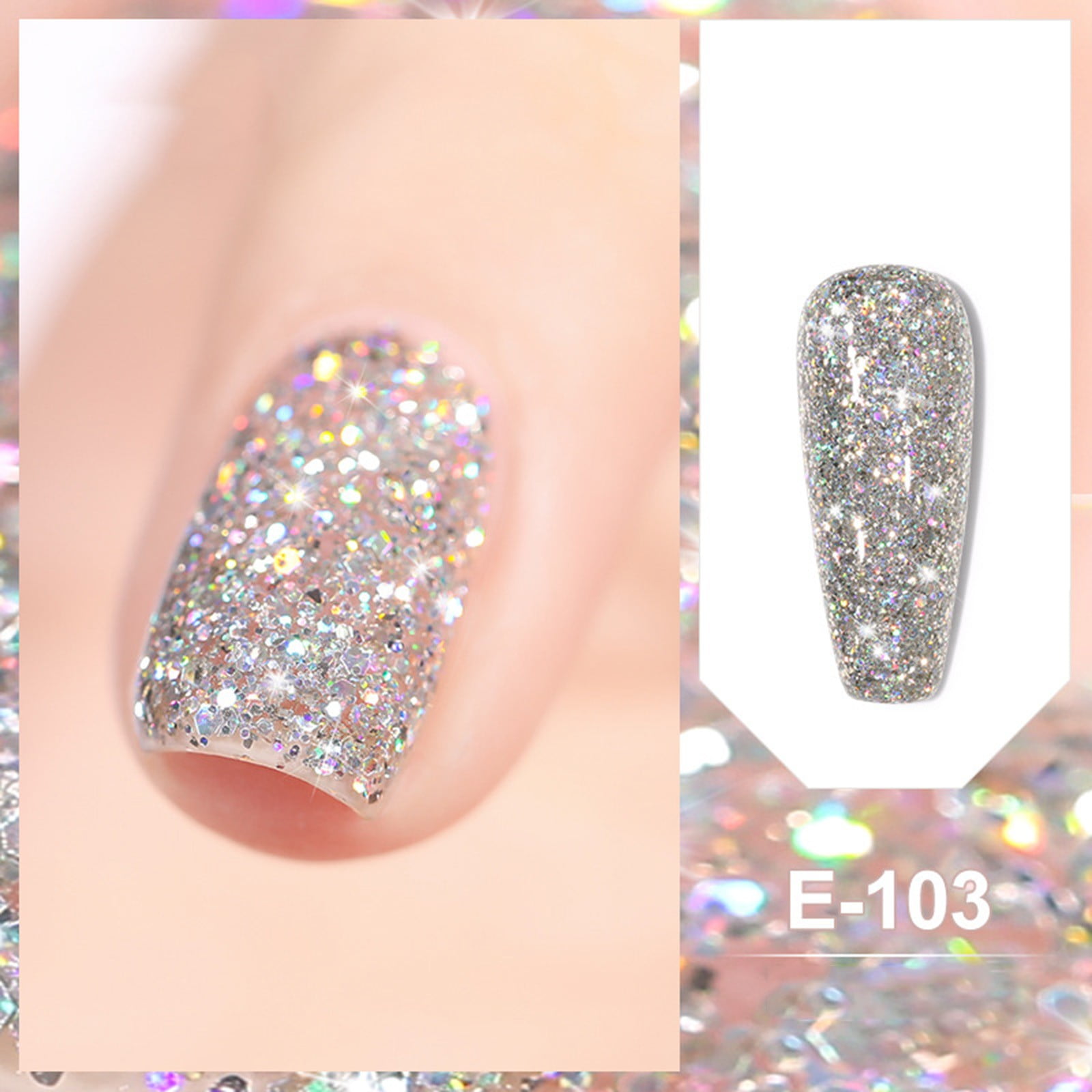 yolai diy 7.3ml reflective flashing colorful diamonds nail polish for ...