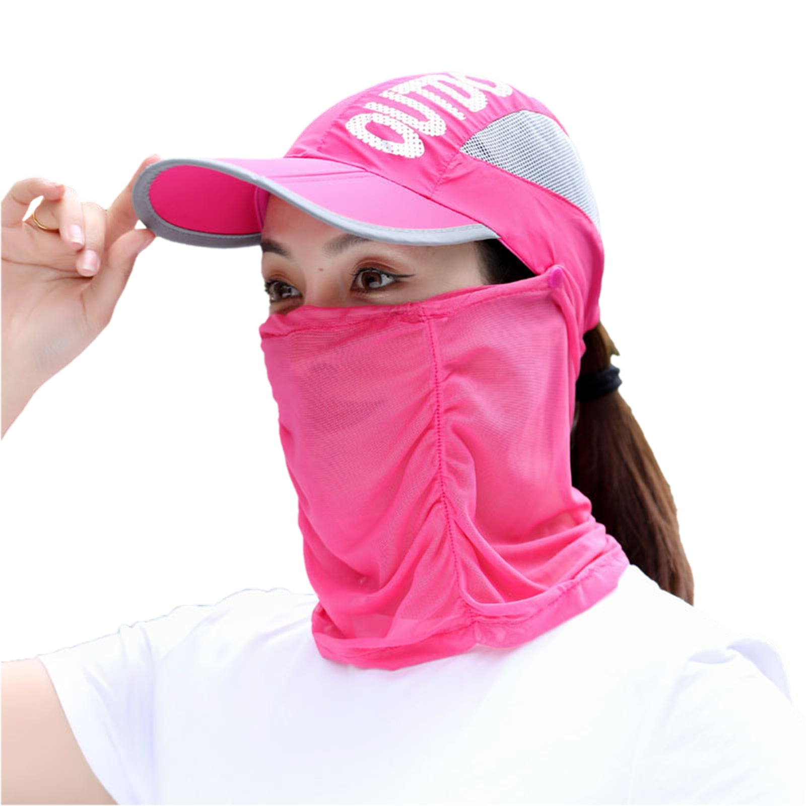 Sun Protection Tea Hat Unisex Cover Face Peaked Cap Outdoor Riding Anti ...