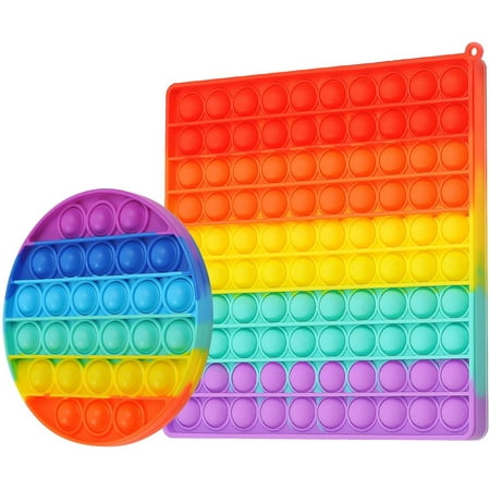 Big Size Push Pop Bubble Fidget Sensory Toy, 8 Inch 100 Bubbles Fidget ...