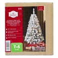 4 Pre Lit Greenfield Flocked Pine Artificial Christmas Tree Clear