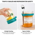 10 oz Glass Overnight Oats Jar, 4-Piece Set with Lid and Spoon for Meal ...