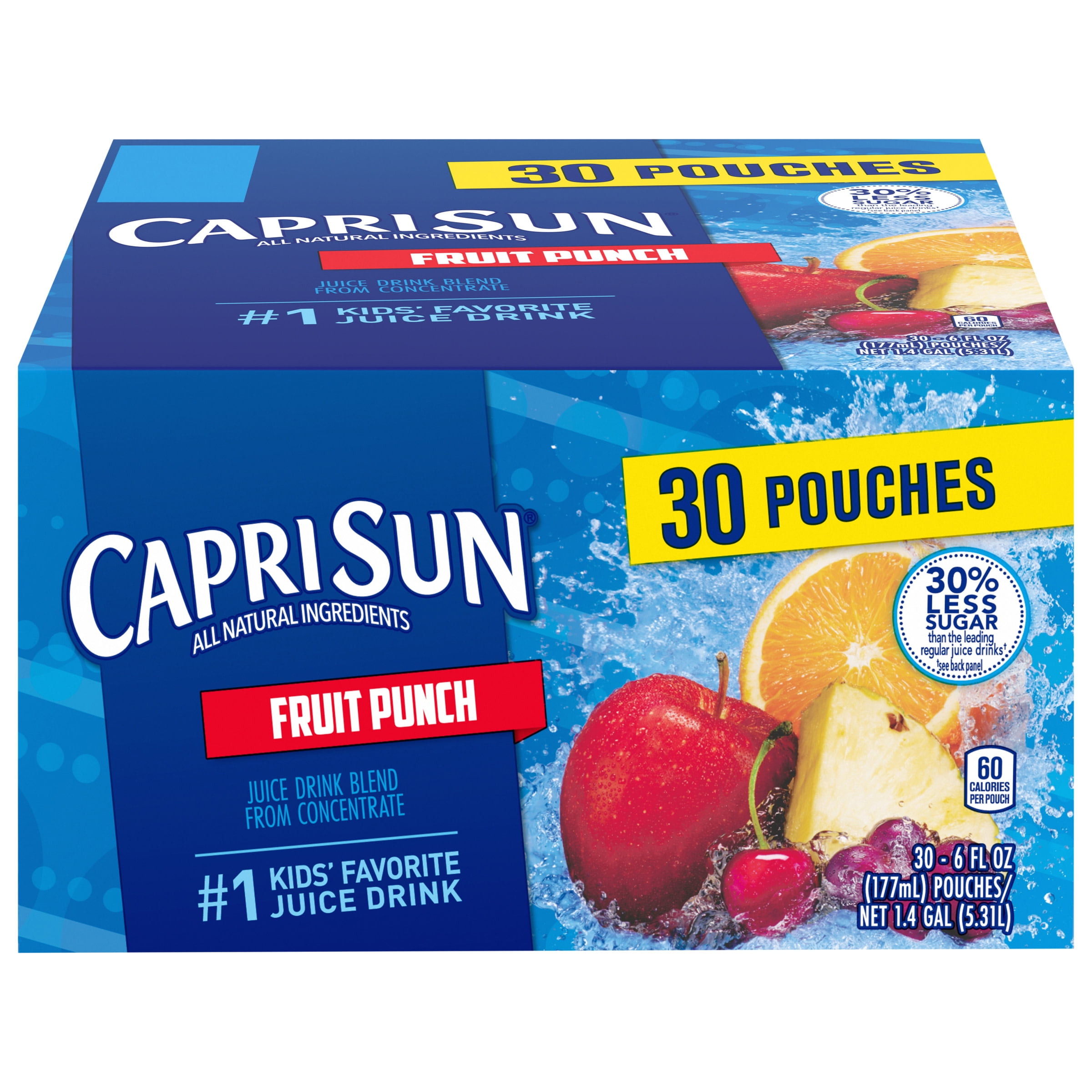 Capri Sun® Fruit Punch Juice Drink Blend, 30 ct Box, 6 fl oz Pouches ...