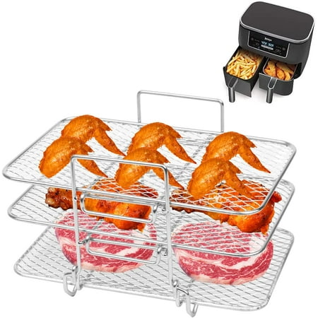 Air Fryer Rack Air Fryer ,304 Stainless Steel Multi-Layer Dehydrator ...