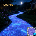 Glow in the Dark Rocks, 1000 Pcs Plastic Luminous Pebbles for Aquarium ...