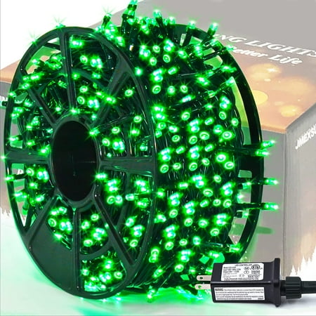 Green String Lights, 173ft 500 LED Waterproof Christmas Lights with 8 ...