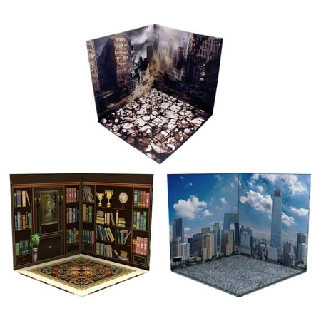 3Pcs 1/12 Backdrop Scene Model Simulation Diorama Photo Board Scene ...
