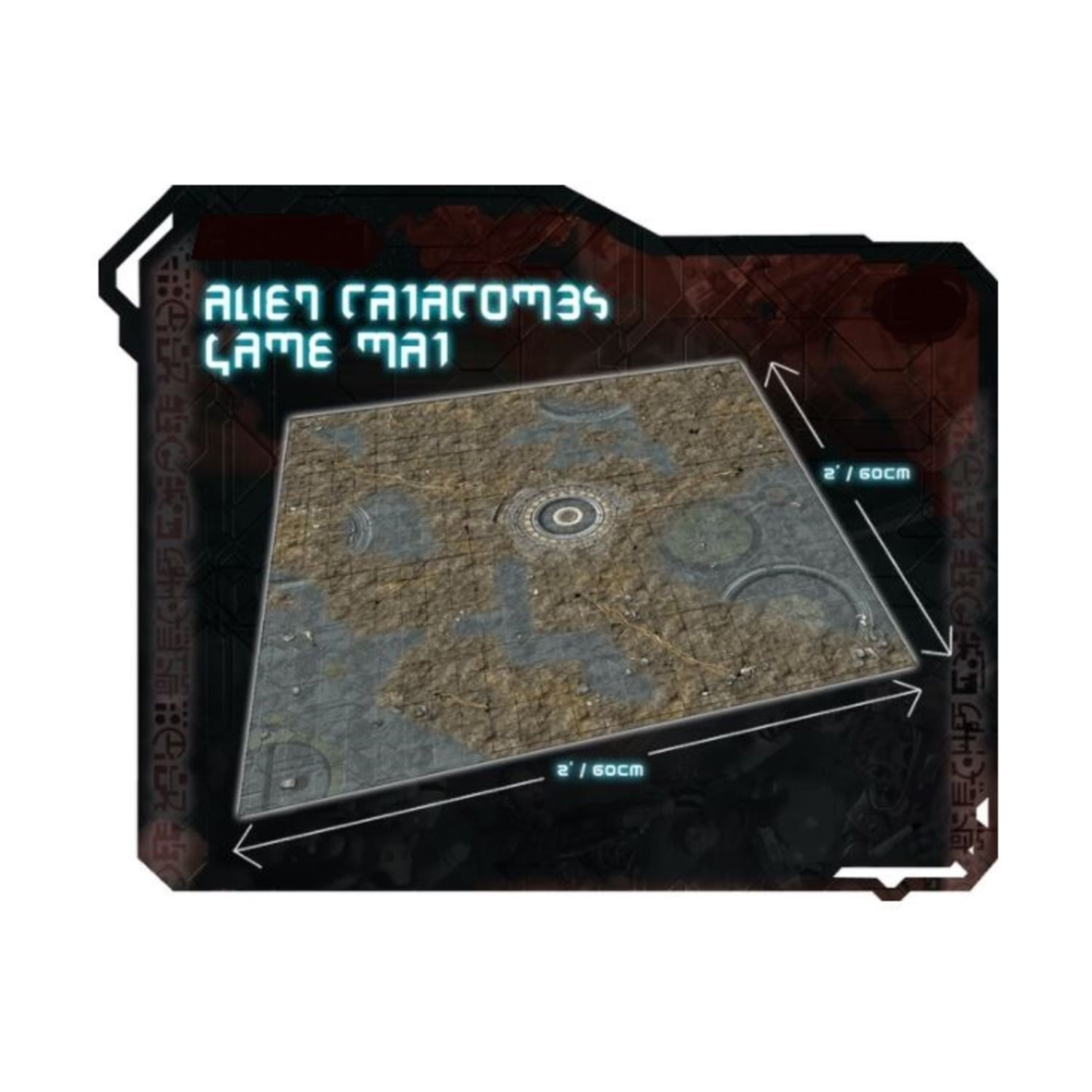 Battle Systems Terrain Alien Catacombs Game Mat 2x2 - Neoprene Playmat ...