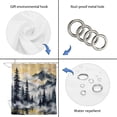 72x78 Inch Shower Curtain Mist Forest Bathroom Decor, Waterproof Fabric ...