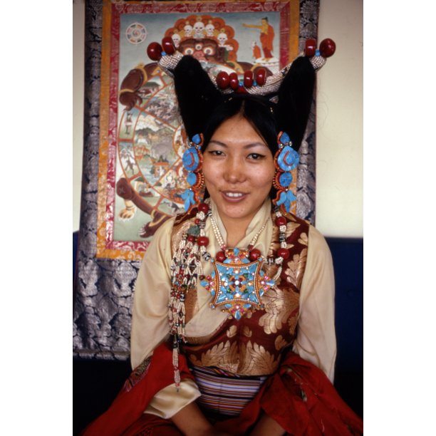 Print: Sikkimese Princess In Ceremonial Dress, 1971 - Walmart.com