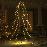 vidaXL Christmas Cone Tree Artificial Xmas Tree with LEDs Christmas ...