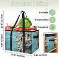 ADECORIVY Sea Shells Starfish Reusable Grocery Bags, Foldable Shopping ...