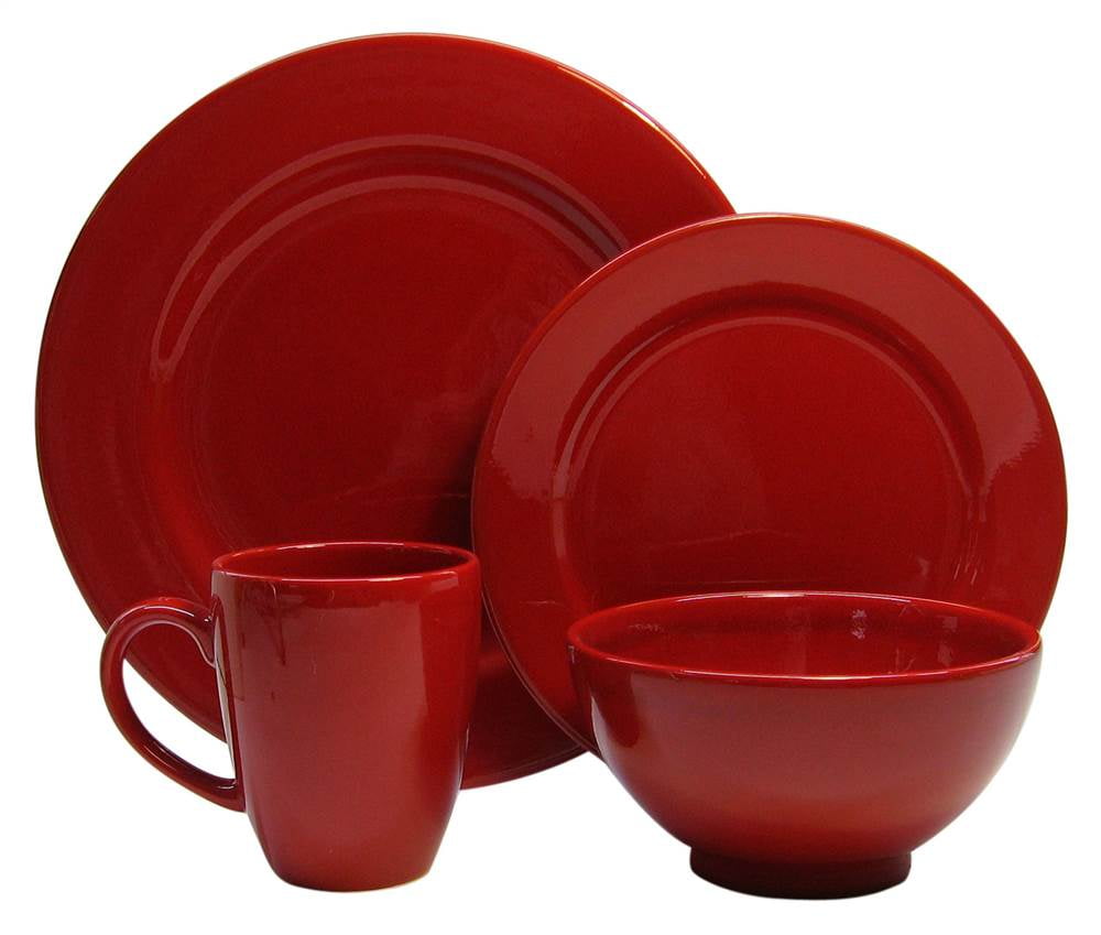 Fun Factory 4-Pc Dinnerware Set in Red - Walmart.com