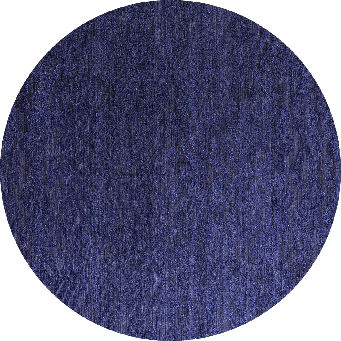 Ahgly Company Indoor Round Abstract Blue Modern Area Rugs, 7' Round ...