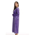 Just Love Women's Plus Size Zippered Plush Long Stretch Velour Robe ...