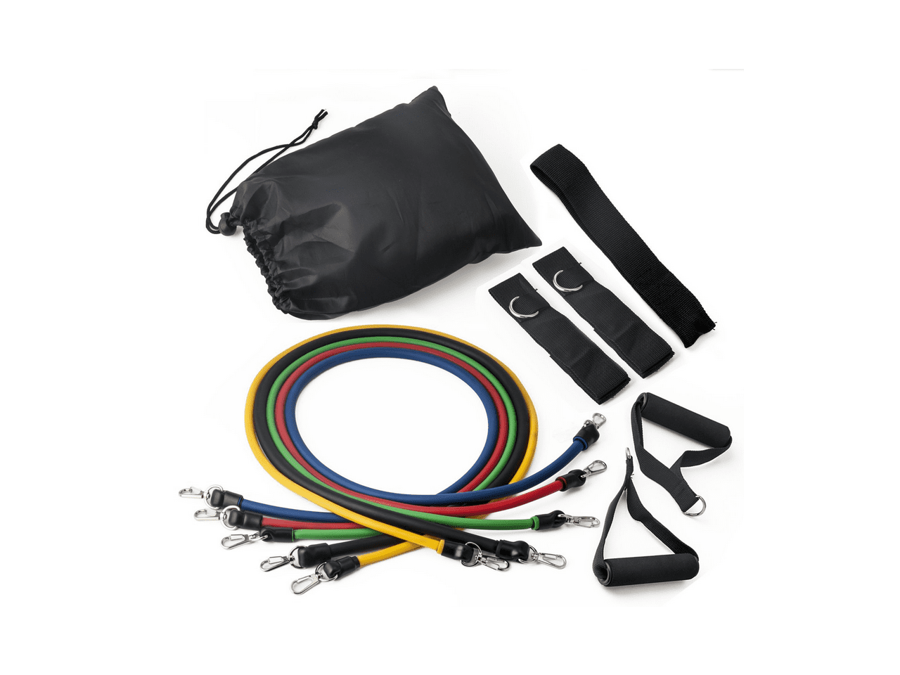 11pc Heavy Duty Band Set Workout With Exercise Tubes, Door Anchor ...