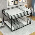 Seizeen Metal Full Bunk Bed, Full over Full Metal Bunk Bed, Modern ...