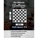 WE Games Portable Tournament Chess Set - 20 in. Vinyl Board with Bag ...