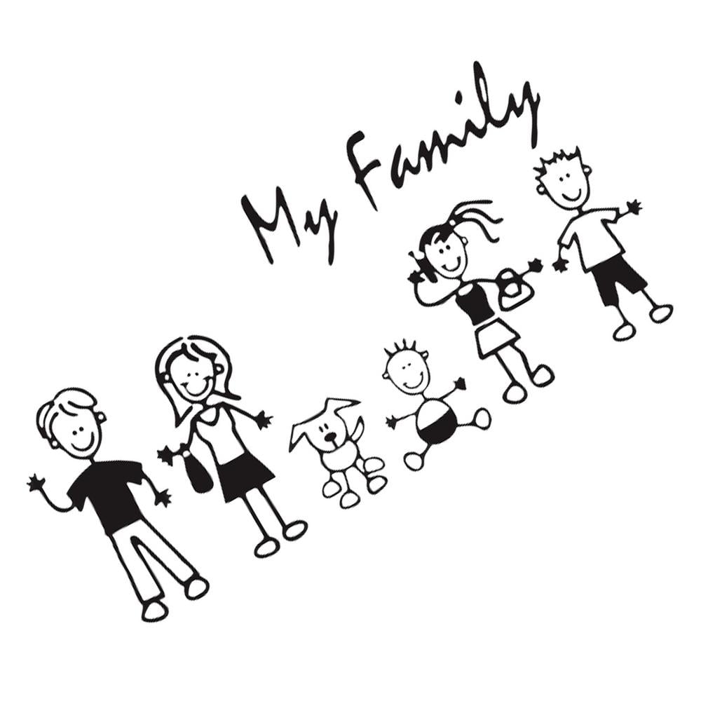 Stick Figure Family Stickers For Cars