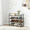 FANHAO Vertical Display 4-Tier Stainless Steel Shoe Rack, Stores Up To ...