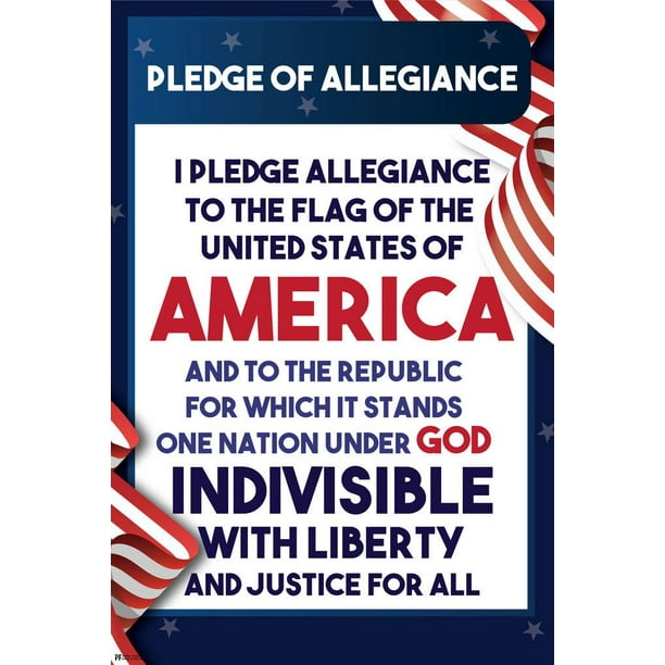 Pledge of Allegiance Wall Art Poster Great Office and Classroom Decor ...