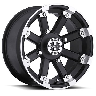 Vision Wheels 426 Cross 14x5x5 Black Rim - 14" Inches - Walmart.com