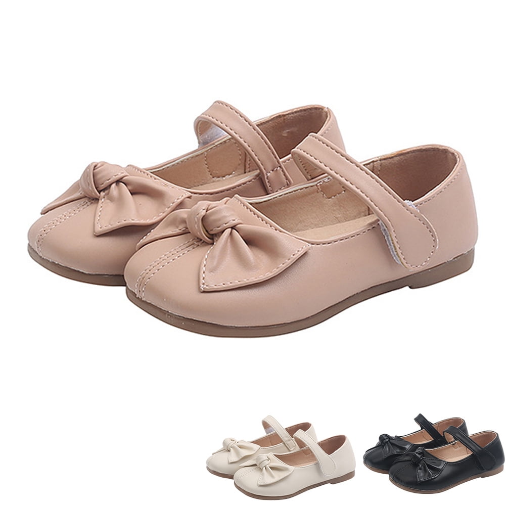 URMAGIC Toddler Kids Dress Shoes Little Girls Ballet Flat Shoes Mary ...