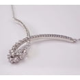 2.50CT Round Cut Simulated Diamond 925 Silver Drop Bar Necklace 14K ...