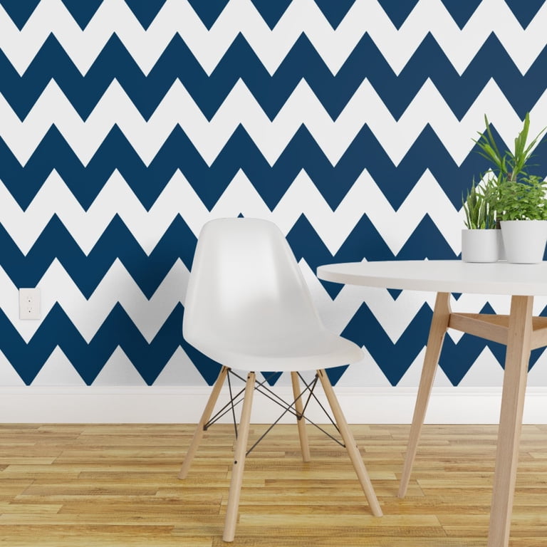 Navy Blue Chevron Wallpaper