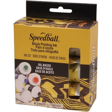 Speedball Premium BlockTRDN Printing Ink Set - 6 Colors for Fabric and ...