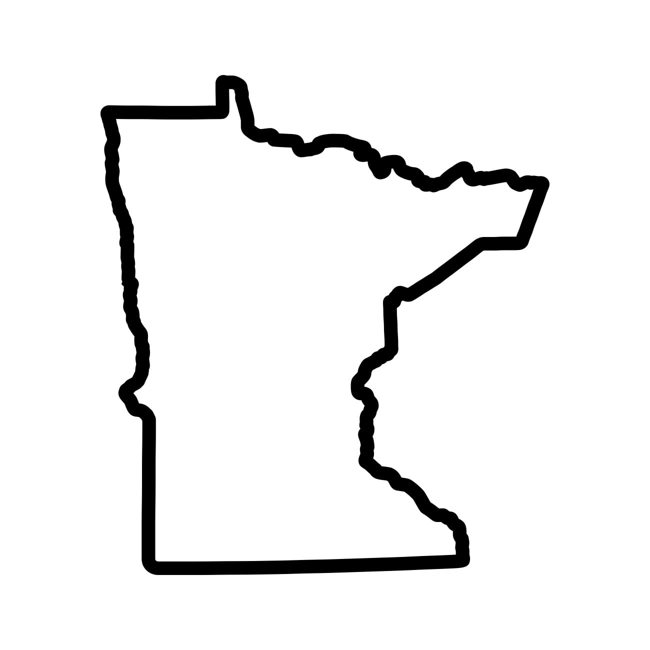 Minnesota Outline Sticker Decal Die Cut - Self Adhesive Vinyl ...