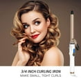 Hoson 3/4 inch Ceramic Tourmaline Hair Curling Iron with LCD Temperature Control - Walmart.com